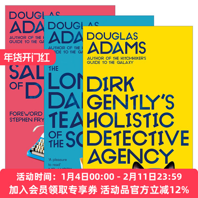 英文原版小说 Dirk Gently 全能侦探社系列3册 Douglas Adams 英文版 进口英语原版书籍