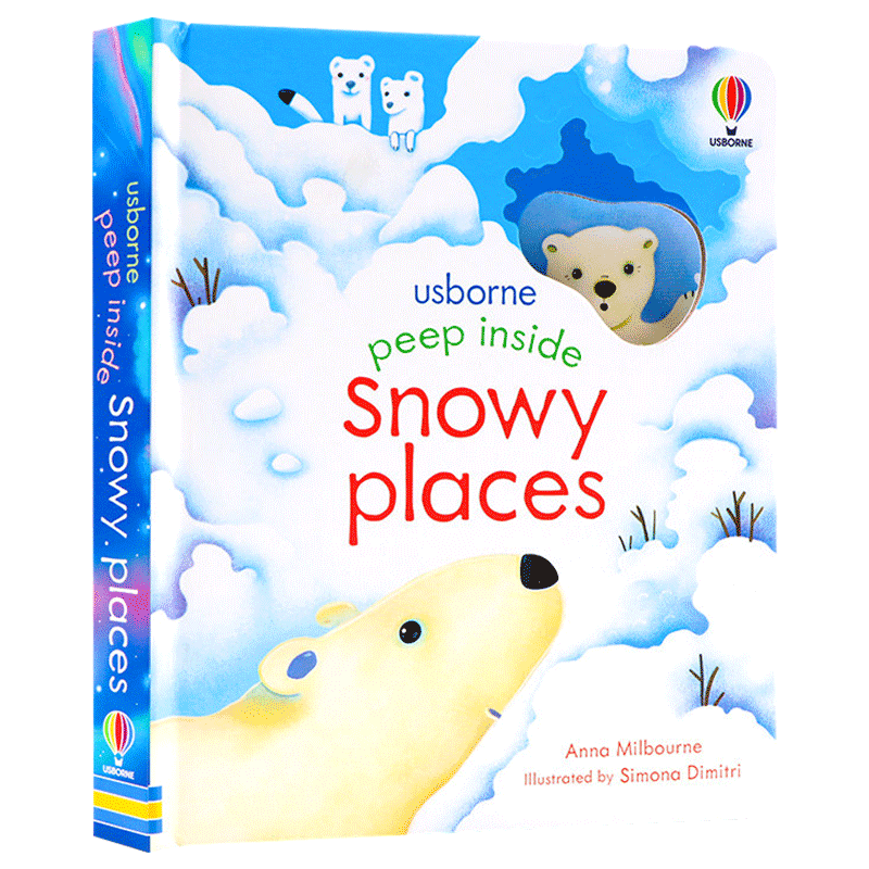 英文原版 Peep Inside Snowy Places 偷偷看里面系列 雪地 儿童启蒙纸板机关翻翻书 绘本 英文版