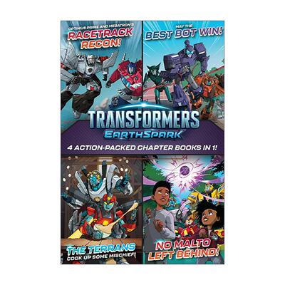 英文原版 Transformers Earthspark 4 Action-Packed Chapter Books In 1 变形金刚 地球火种 章节书4合1 进口英语原版书籍