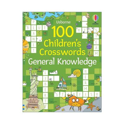 英文原版 100 Children's Crosswords General Knowledge 100个儿童填字游戏 常识 益智游戏 英文版 进口英语原版书籍