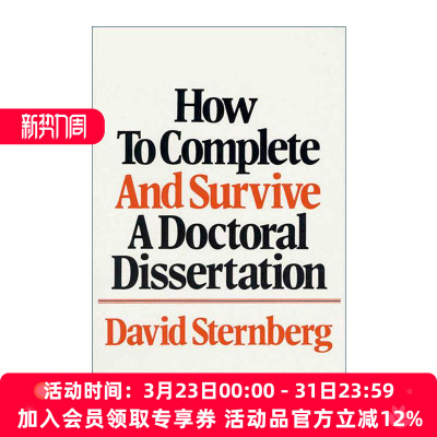 英文原版 How to Complete and Survive a Doctoral Dissertation 如何完成和通过博士论文 英文版 进口英语原版书籍