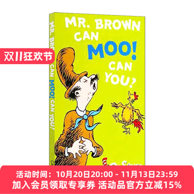 英文原版 Mr Brown Can Moo Can You 布朗先生会哞哞叫 Dr Seuss苏斯博士精装绘本 英文版 进口英语原版书籍