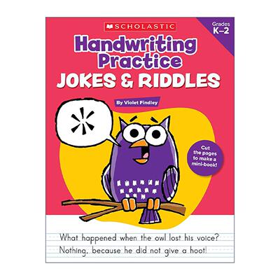 英文原版 Handwriting Practice Jokes and Riddles 书写练习 笑话和谜语 英文版 进口英语原版书籍