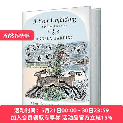 英文原版 A Year Unfolding 四季雕琢 一位版画家的自然手记 艺术自然插画设定集精装 Angela Harding 英文版 进口英语原版书籍