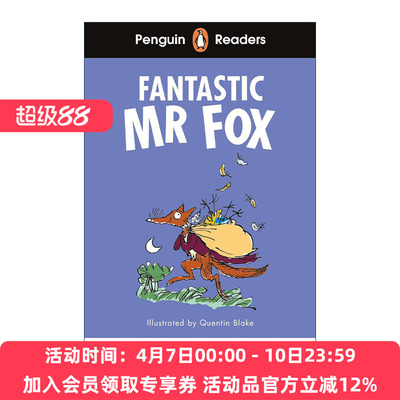 英文原版 Penguin Readers Level 2 Roald Dahl Fantastic Mr Fox 企鹅分级阅读2级 罗尔德达尔 了不起的狐狸先生 进口英语书籍