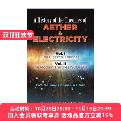 以太与电的理论史  英文原版 A History of the Theories Aether and Electricity 两卷合一 经典理论与现代理论 进口英语书