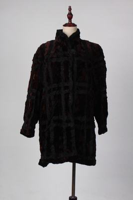 TM193-02478古着vintage真皮草貂绒羊毛皮中长款秋冬复古大衣外套