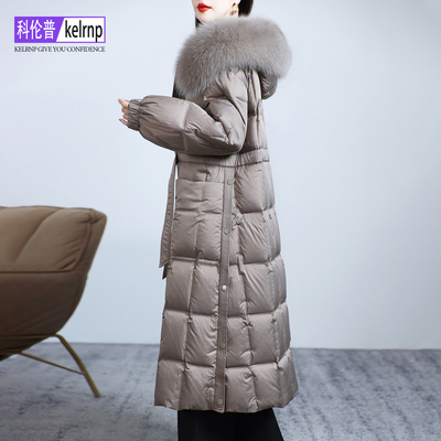 显瘦保暖白鹅绒羽绒服真皮草外套