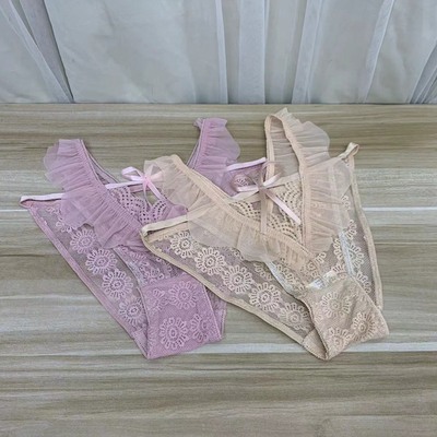 法式甜美网纱纯欲镂空系带纯欲风