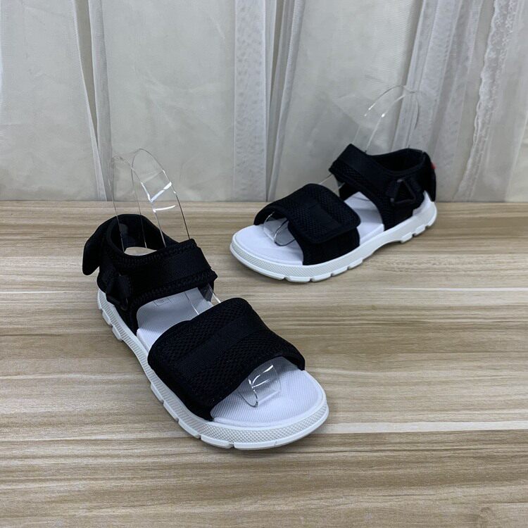 外贸原单轻便魔术贴网面厚底运动休闲凉鞋小个子增高