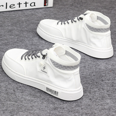 香港Itmy3正品专柜时尚品牌夏季男鞋帆布鞋中帮休闲白鞋百搭透气