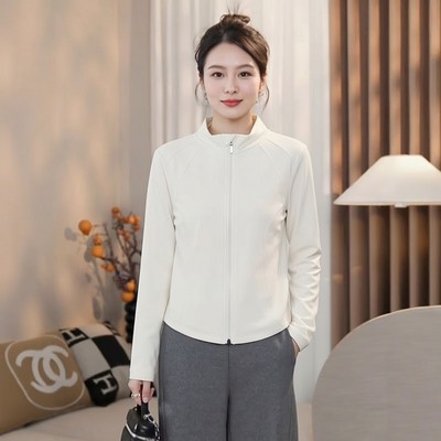 双拉链立领双面德绒卫衣秋冬