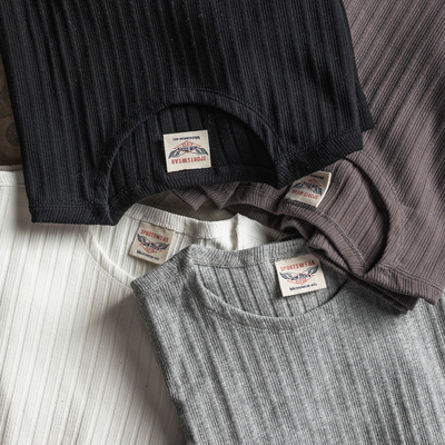 针织螺纹圆领素色打底短袖T恤衫