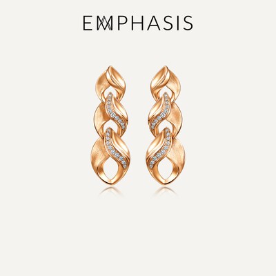 EMPHASIS艾斐诗「盛」系列18K金钻石耳钉合集95764E