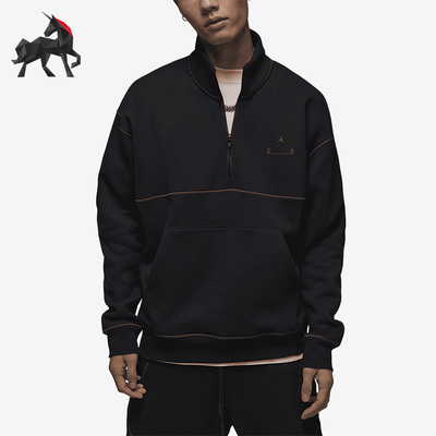 耐克正品男子运动加绒半拉链卫衣