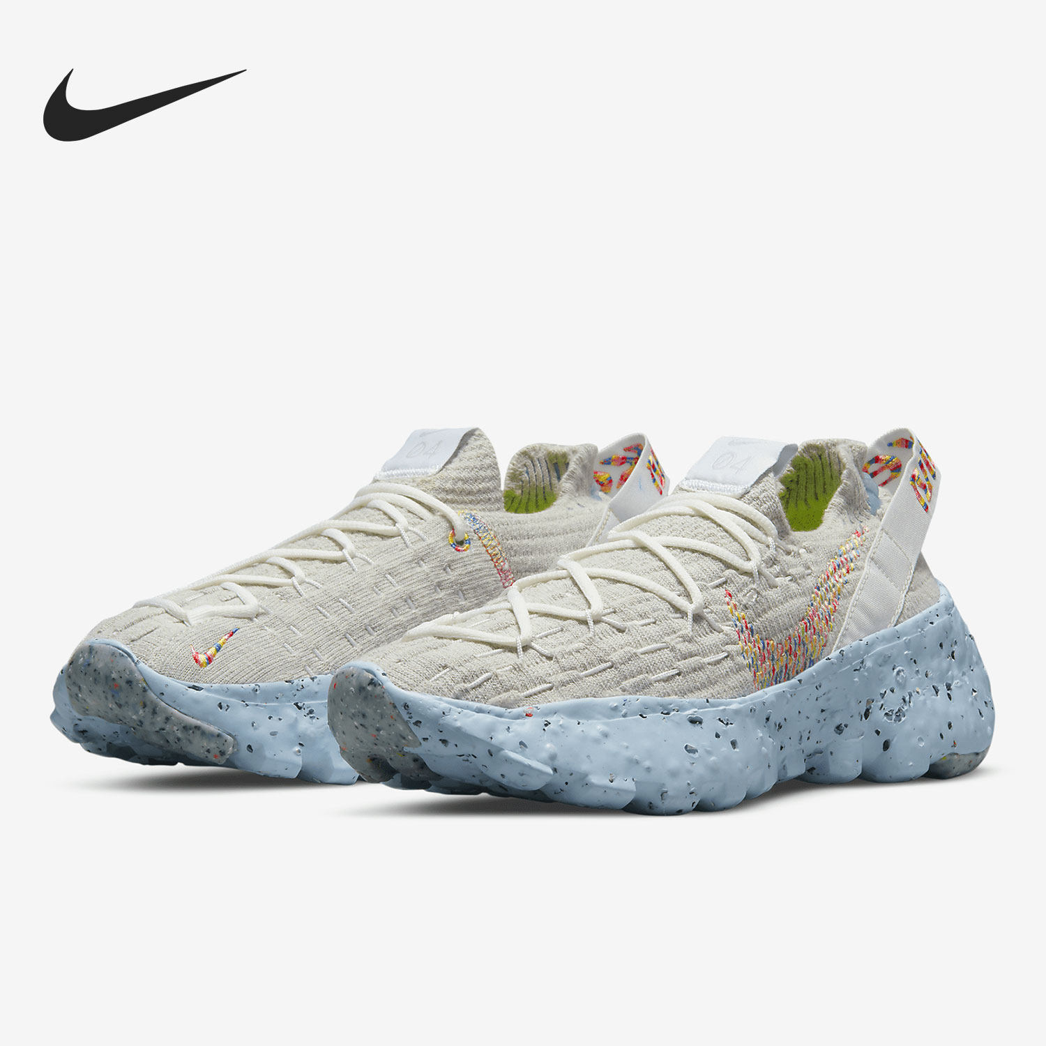 Nike/耐克正品 SPACE HIPPIE04女子运动跑步鞋 CD3476-102_虎窝淘