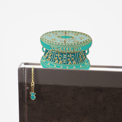 翔鹭纹铜鼓冰箱贴徽章钥匙扣书签广西博物馆文创