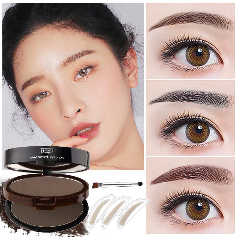 Buy Hanya The lazy man's quick makeup double eyebrow powder three ...