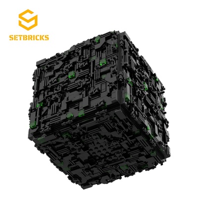 SETbricks星际迷航博格立方体飞船载具小颗粒拼装积木益智玩具