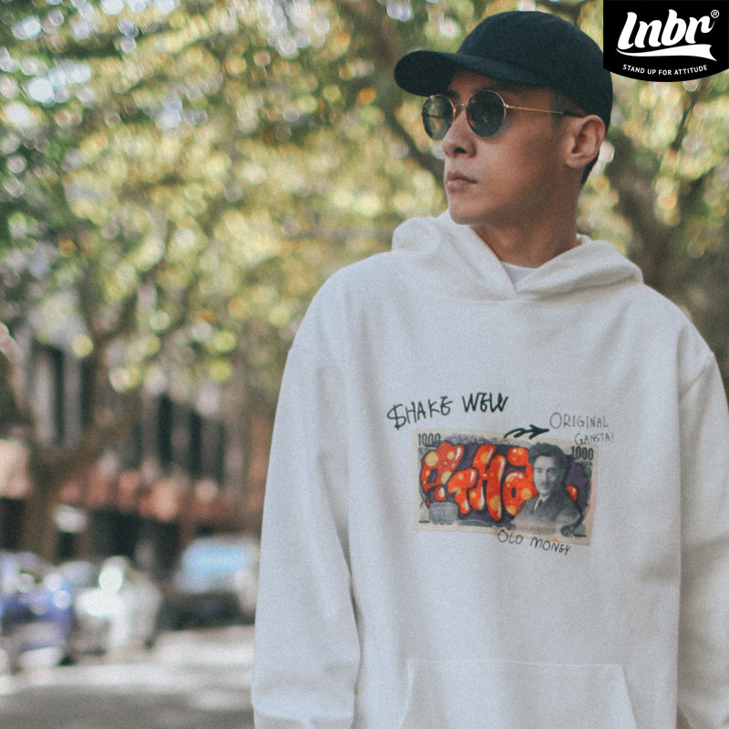 LNBR X ShakeWell联名趣味涂鸦连帽印花卫衣男个性潮流宽松加大码_虎窝淘
