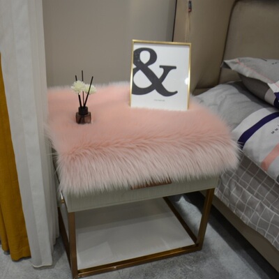 衣帽间手办垫子毛垫直播桌子毛垫兔毛绒坐垫可擦毛绒布置慢说日式