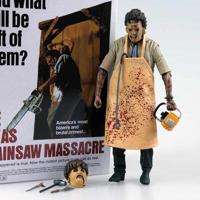 NECA电影德州电锯杀人狂皮脸 Leatherface40周年版手办人偶模型