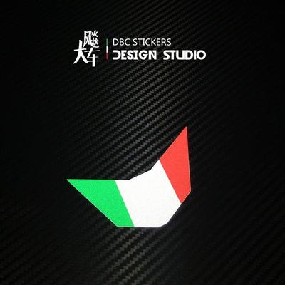 适用于意大利 三色旗 车头 杜卡迪 阿普利亚 摩托车防水反光贴花