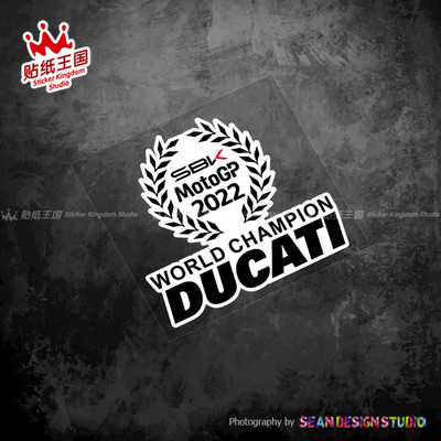 适用DUCATI杜卡迪SBK motogp 2022年总冠军摩托车贴纸装饰反光贴