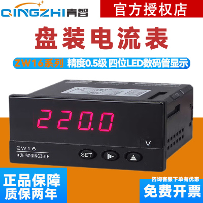 青智ZW1606/1607/1618/1619/-75mV/-15A单相单参数电量表QINGZHI