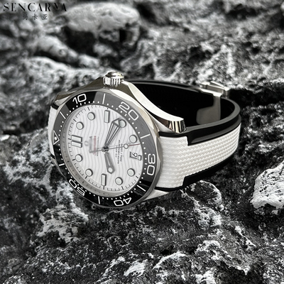 适配欧米茄海马300表带OMEGA海马300m硅胶橡胶手表带