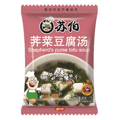 苏伯汤荠菜豆腐汤7g汤速溶蔬菜