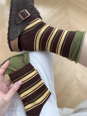 到底要说几百遍才会信！这双咸菜绿袜子，是真的好看~搭配勃肯鞋