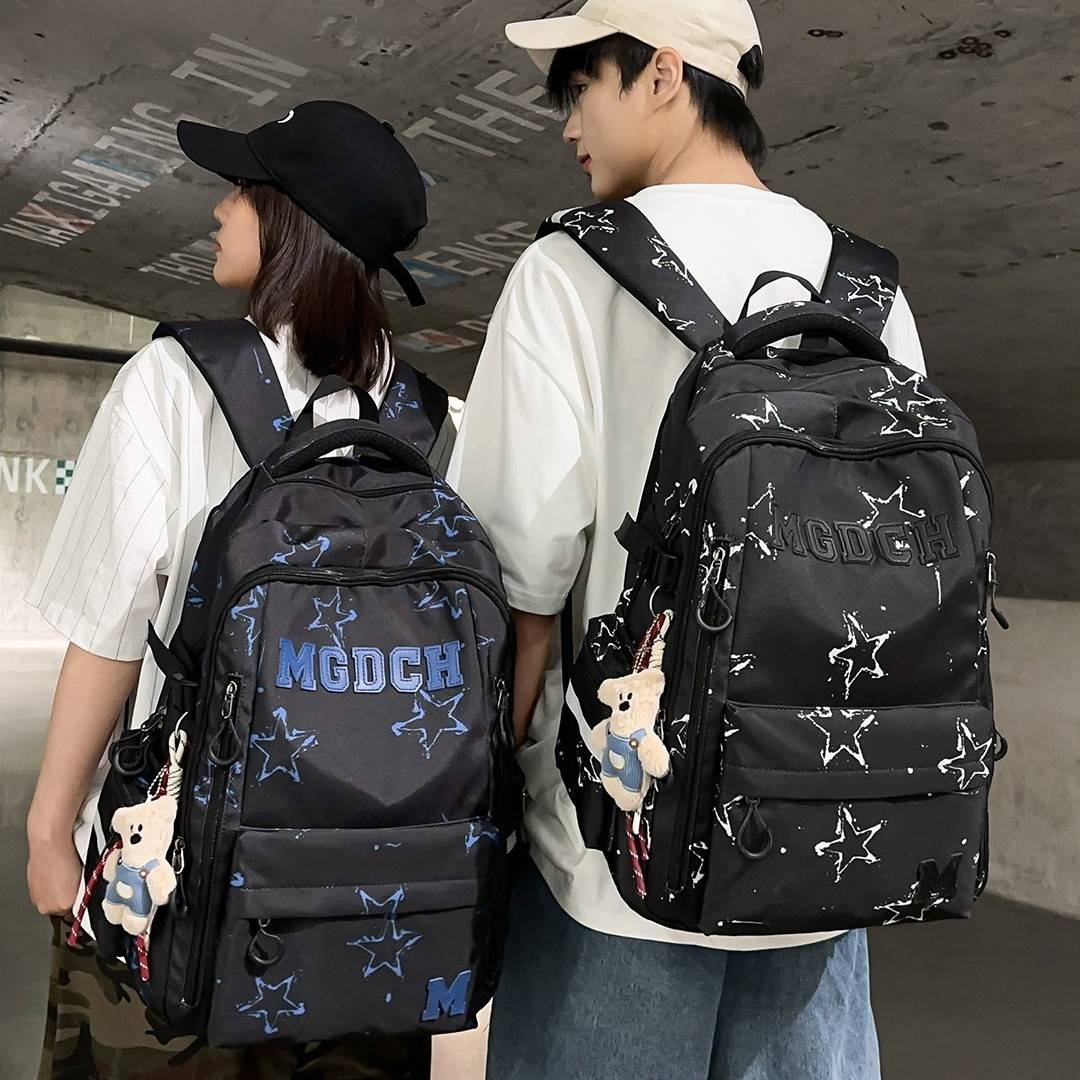 官方正品美式潮酷风小众男女同款学生书包情侣短途旅行气垫背带减