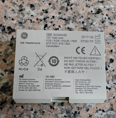 德国通用电气医疗cardioServ除颤仪30344030  12V1200mAh充电电池
