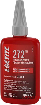 Loctite 492143 272 Red High Temperature Threadlocker Bottle