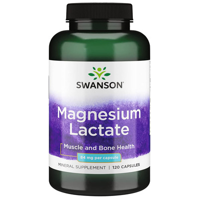 Swanson Magnesium Lactate, Magnesium Lactate, 120 Capsules