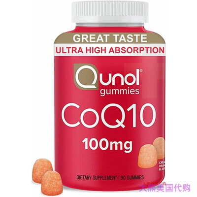 Qunol CoQ10 Gummies 100mg, Ultra High Absorption