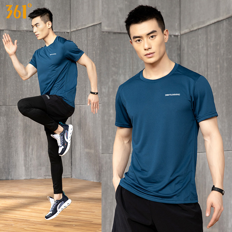361运动速干t恤短袖男夏季361度官方半袖宽松旗舰店圆领跑步上衣_虎窝淘