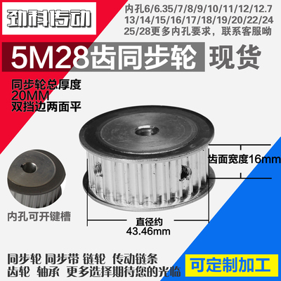 劲科铝合金同步htd5m28两面带宽