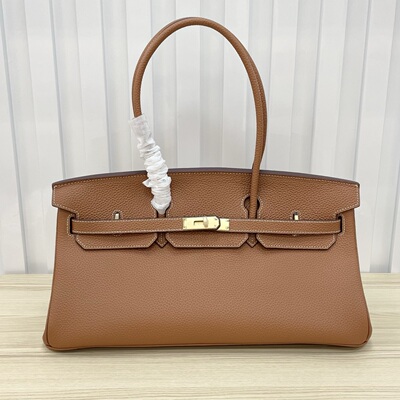 头层牛皮铂金包大容量手提包