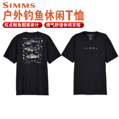 SIMMS新款夏季路亚短袖T恤