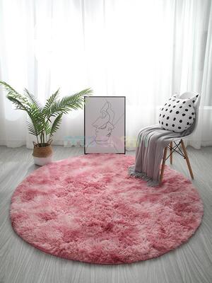 Round Livingroom Plush Fluffy Rug Home Decor 地毯