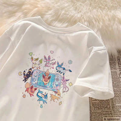 男宝神奇宝贝动漫印花纯棉短袖