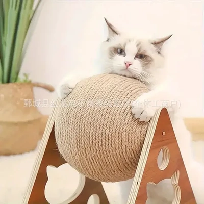 猫爬架猫咪手缠经用猫抓球玩具木质猫抓板剑麻磨爪宠物用品