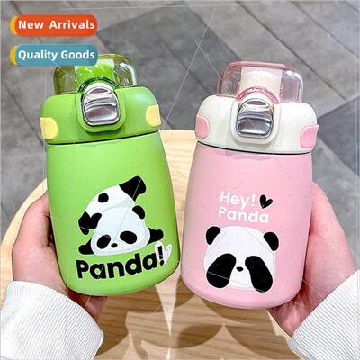 New personalized dual-drinking panda  cup pop-up cup straw s