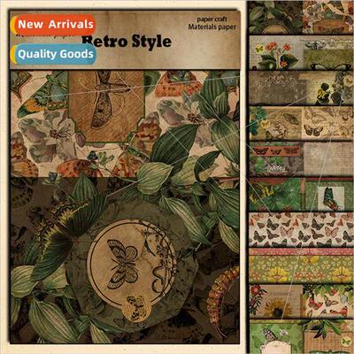 Vintage butterfly 10 pcs animal pattern material paper handb