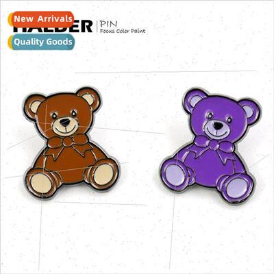Purple Brooch Couple Men and Women Cute Graduation Bear Scho