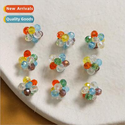 Summer colorful compact crystal ball ball diy handmade weavi