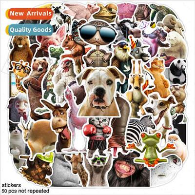 50 funny animal spoof creative graffiti stickers wall sticke