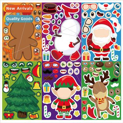 8 Christmas assembled dress up stickers holiday series handb